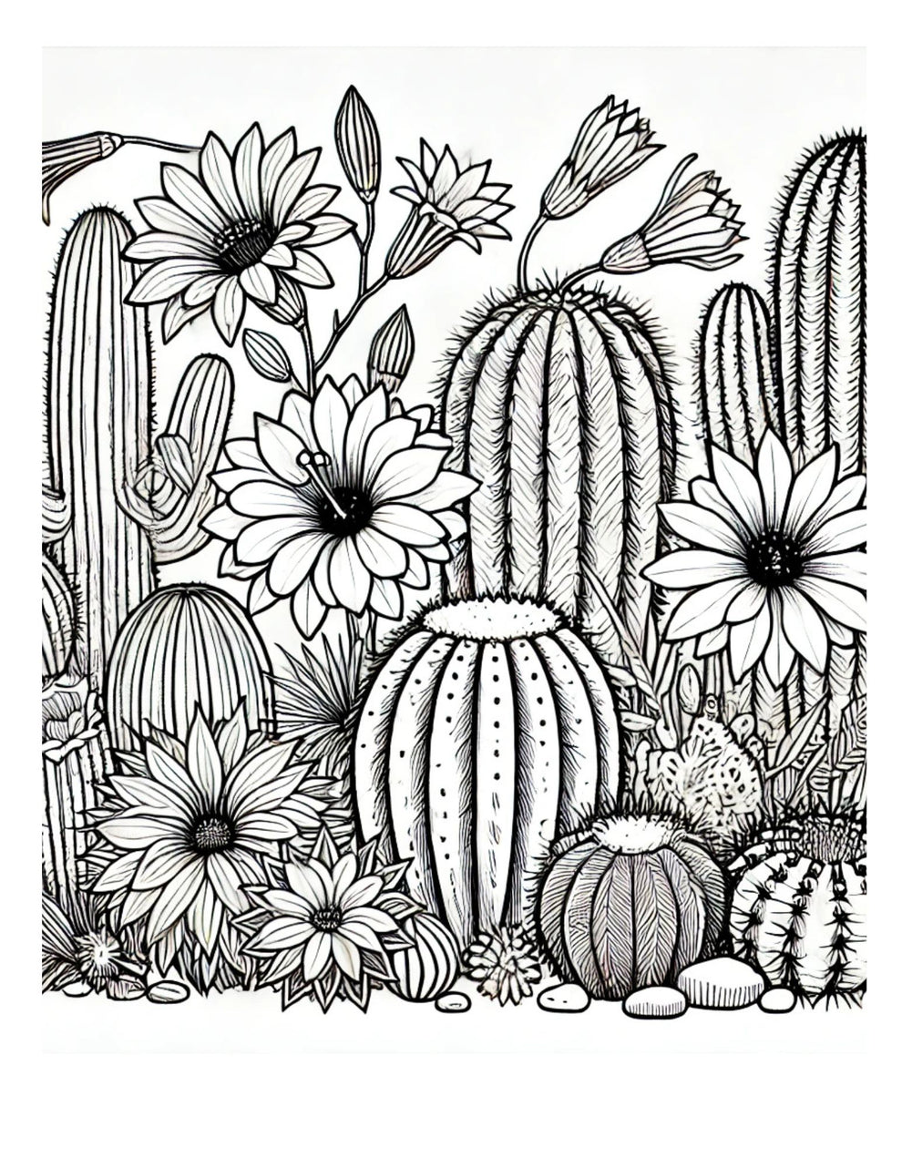 Amazing World of Flowers AI Original Artwork Coloring Pages by Old Hip ...