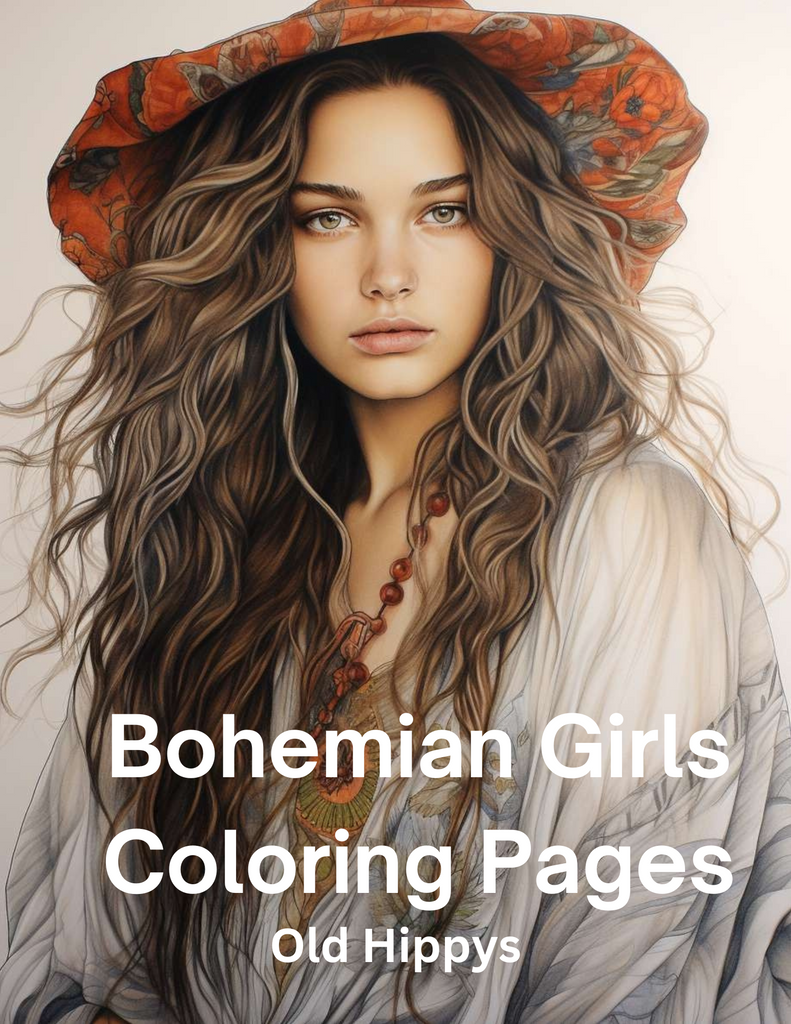 Bohemian Girls Coloring Pages - Oldhippys